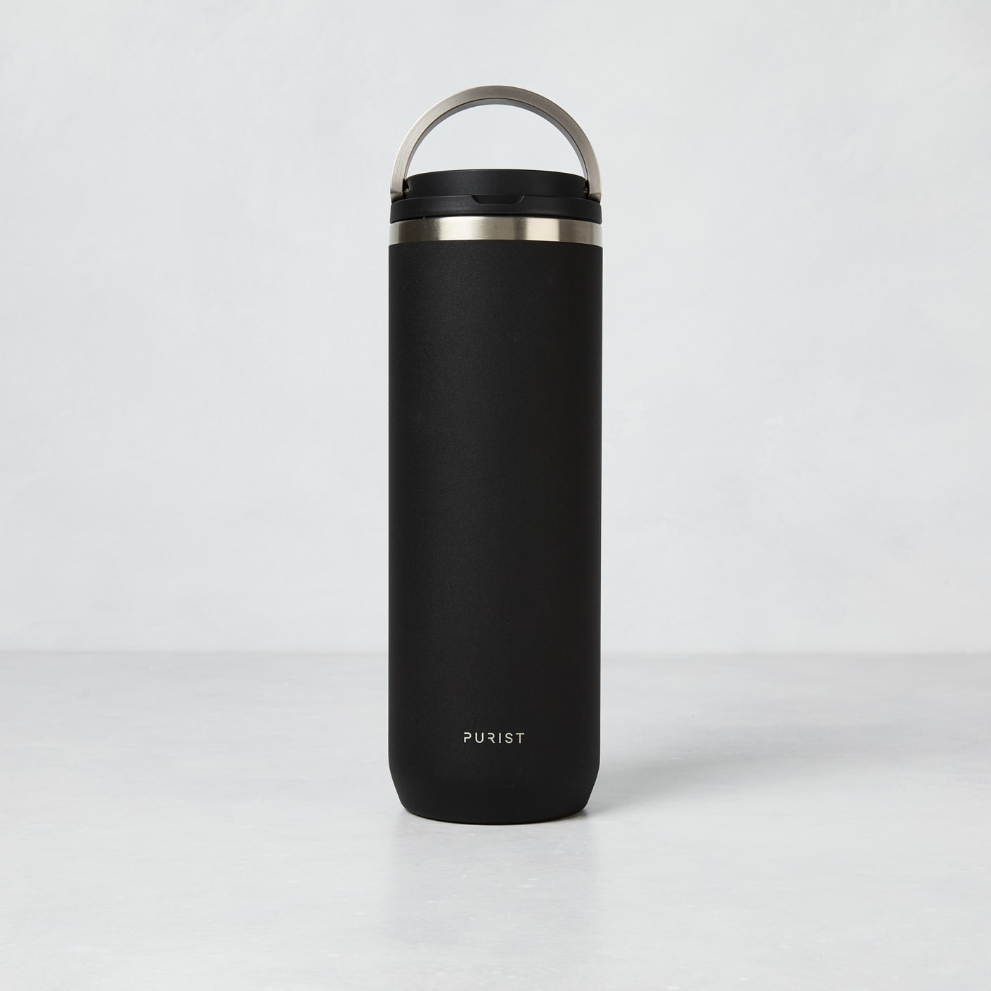 Purist Unbreakable Glass-Lined Mover Water Bottle – Black | Bespoke Post