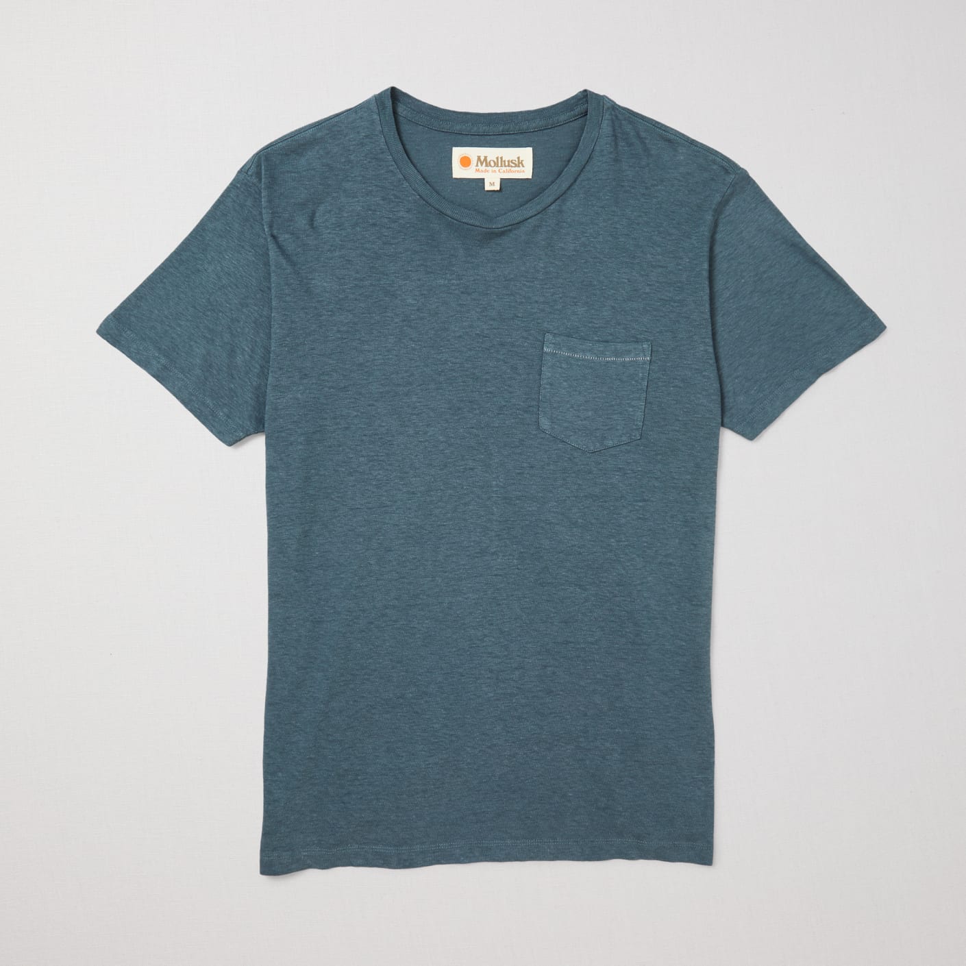Mollusk Surf Shop, Hemp Pocket Tee, Dull Indigo