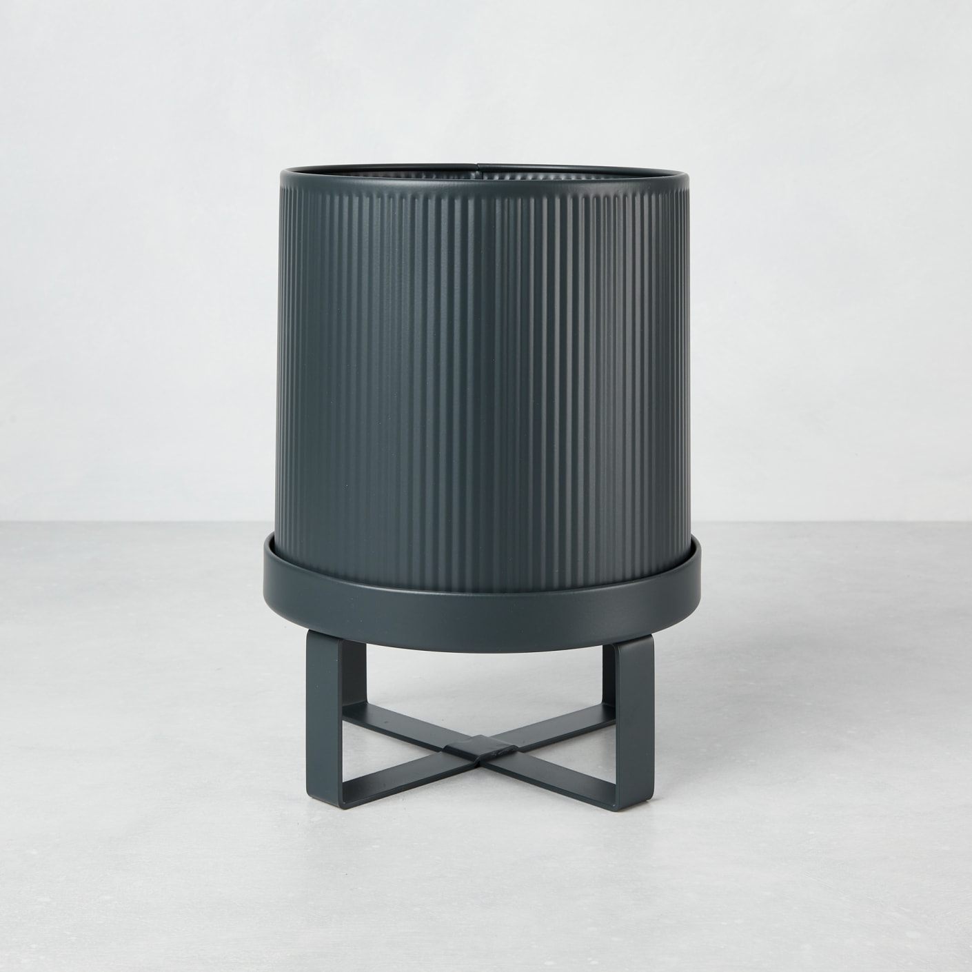 Ferm Living Bau Steel Planter – Dark Blue | Bespoke Post