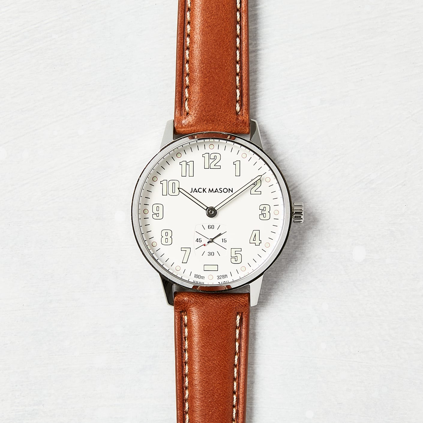 Jack Mason Field Leather Watch – White | Bespoke Post