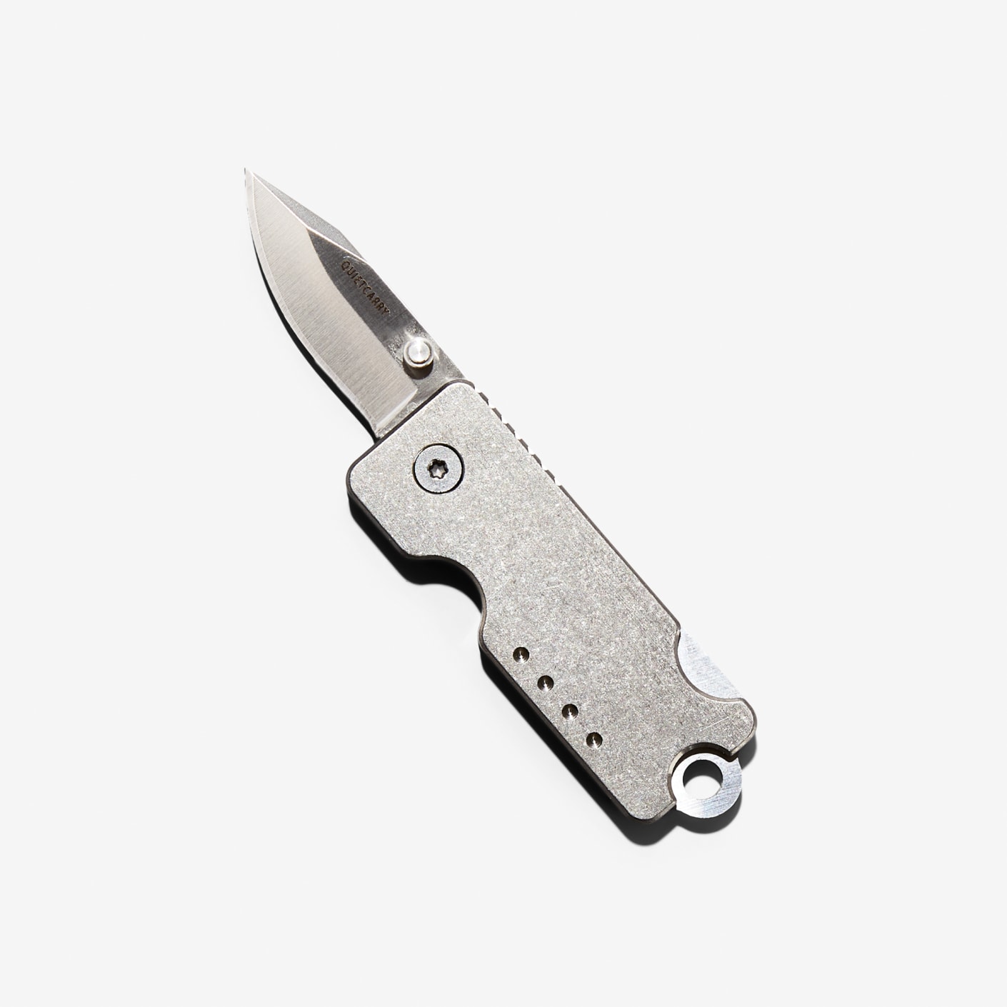Quiet Carry Bandit Titanium Keychain Knife – Stainless | Bespoke Post