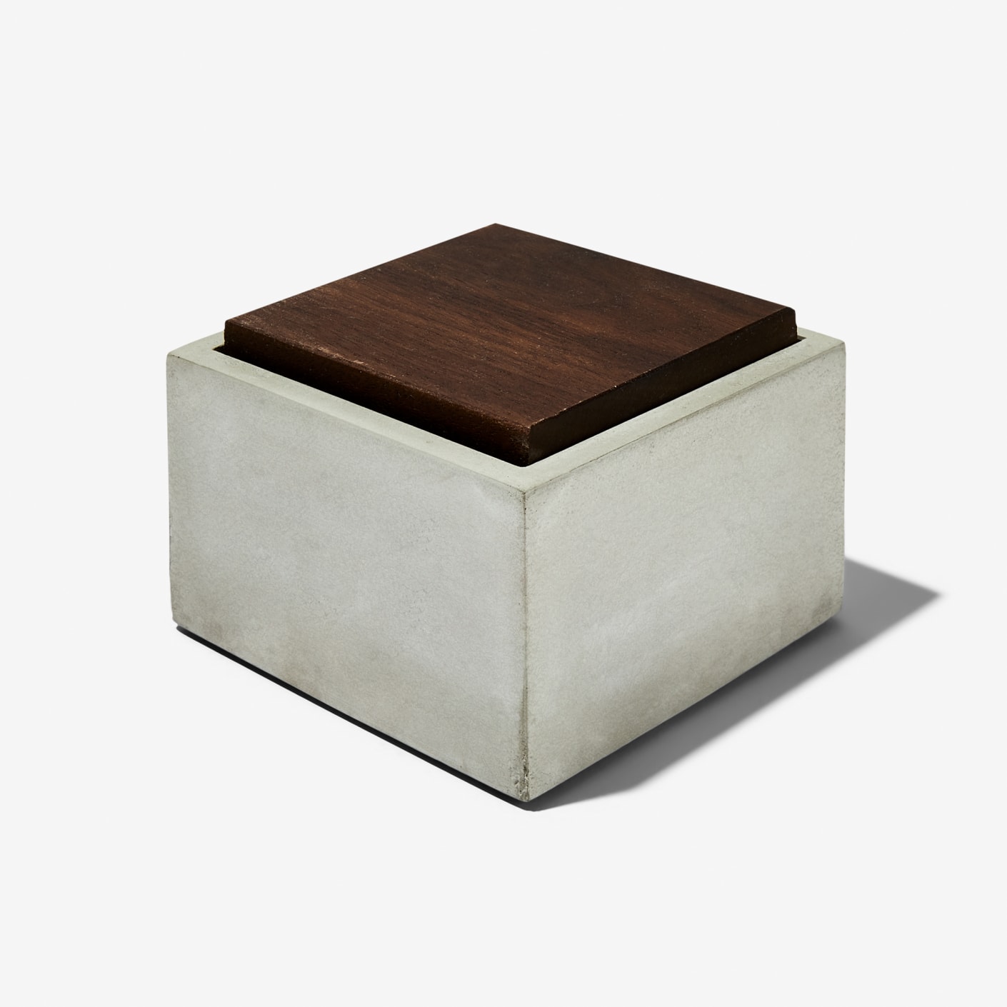 IN.SEK DESIGN Concrete Storage Box with Walnut Lid | Bespoke Post