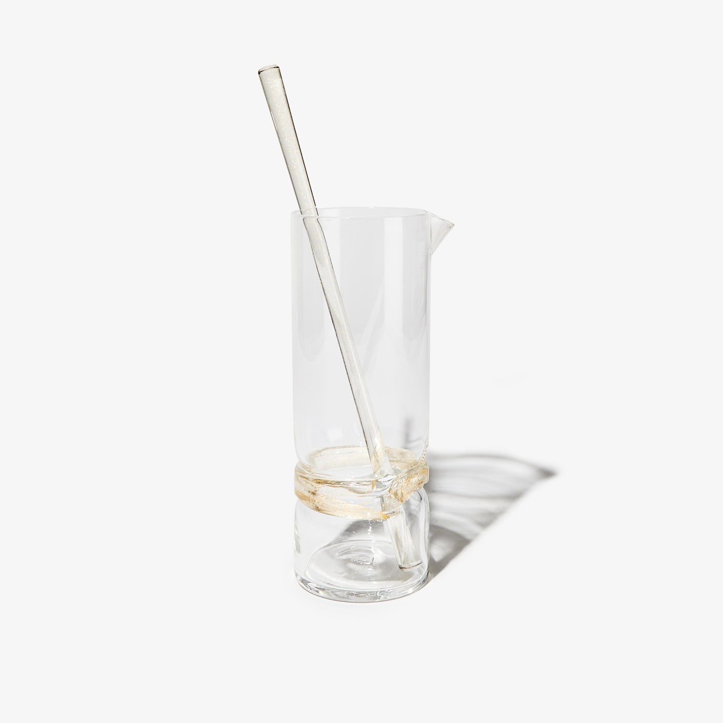 Terrane Glass Gold Cinch Cocktail Pitcher & Stirrer | Bespoke Post