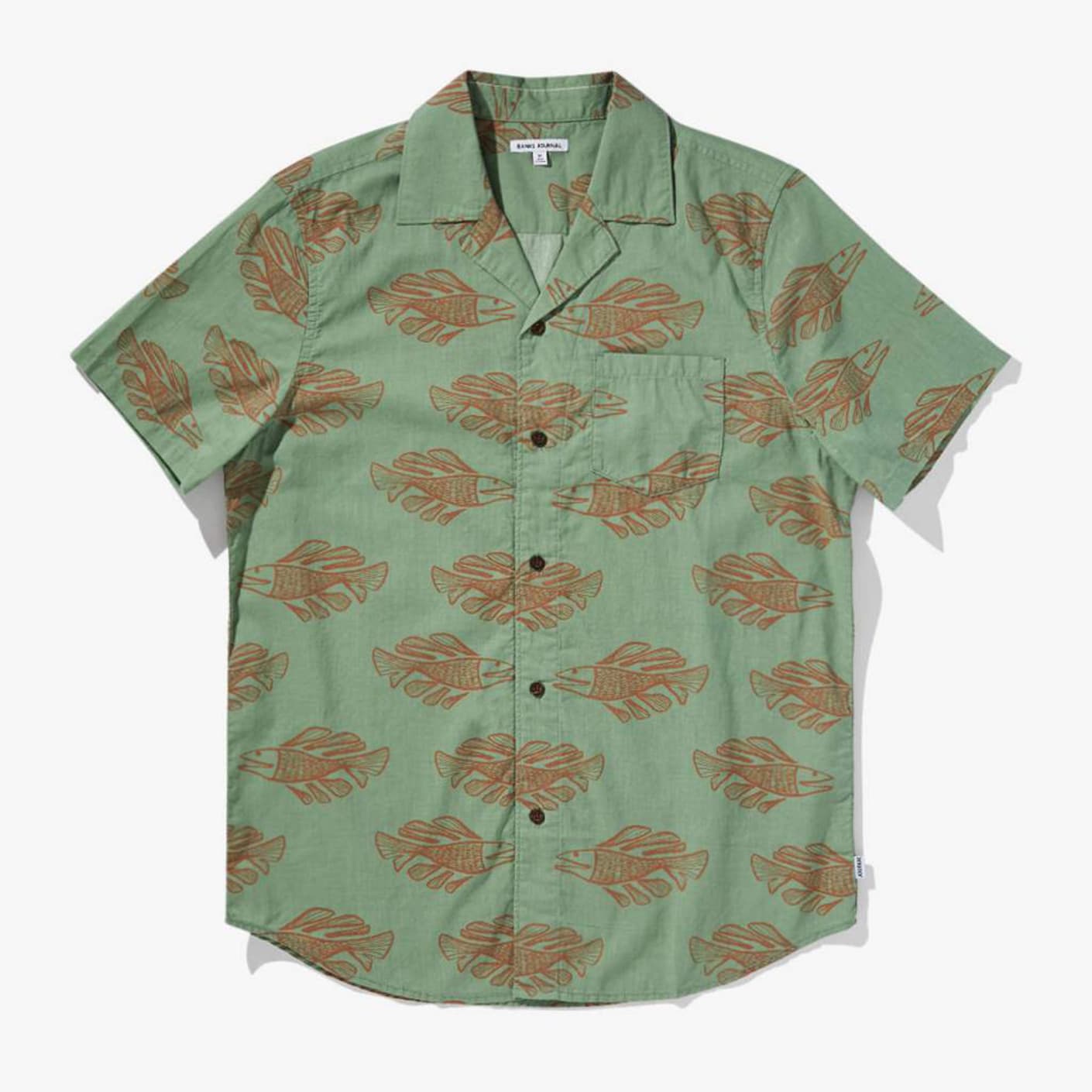 Scales Short Sleeve Shirt – Basil | Bespoke Post