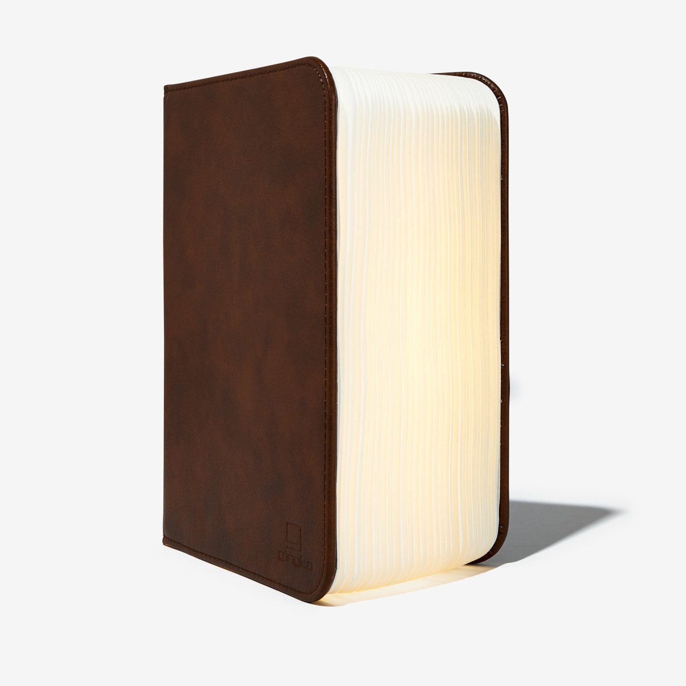Gingko Leather Accordion Book Lamp – Large | Bespoke Post