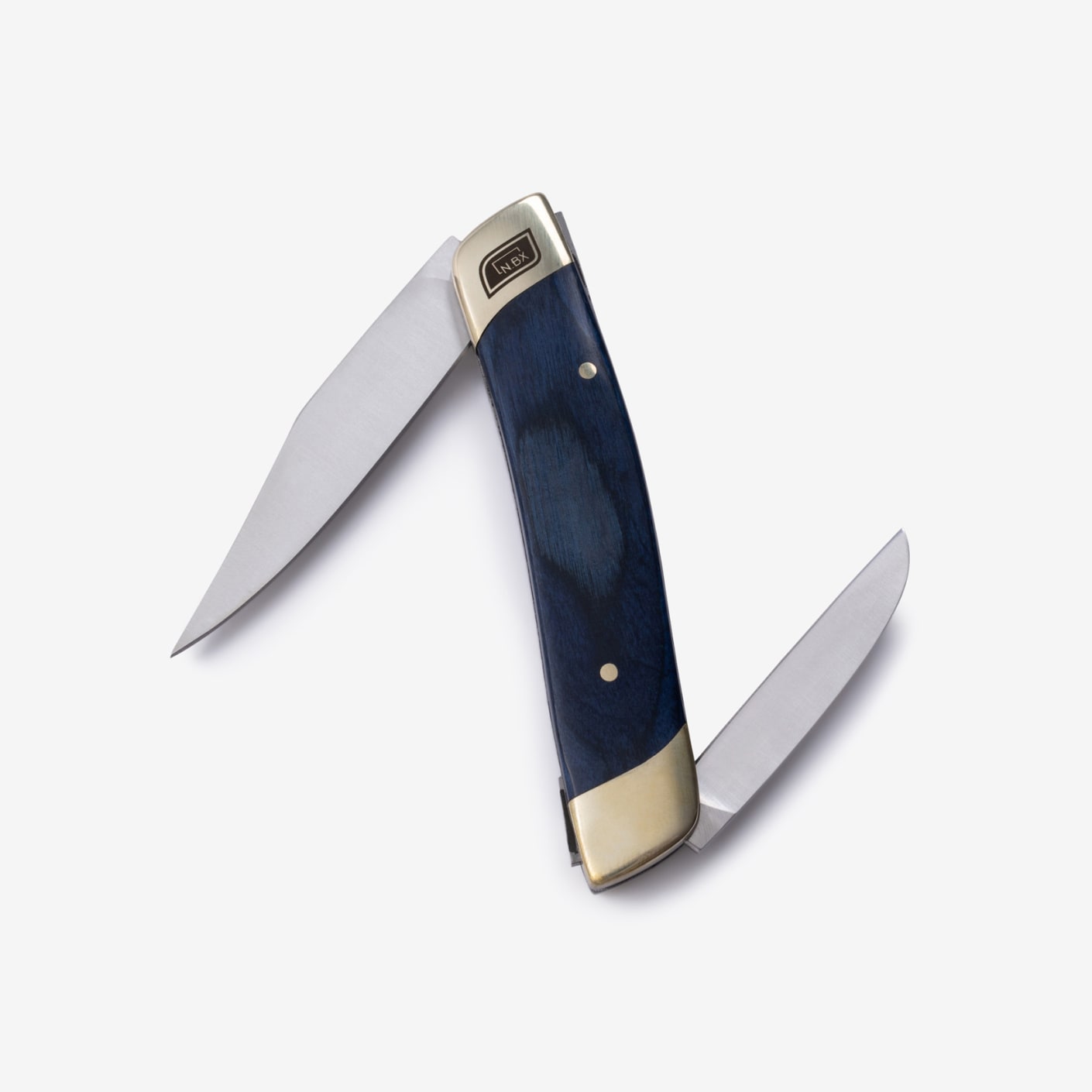 NoBox Double Blade Folding Pocket Knife – Blue | Bespoke Post