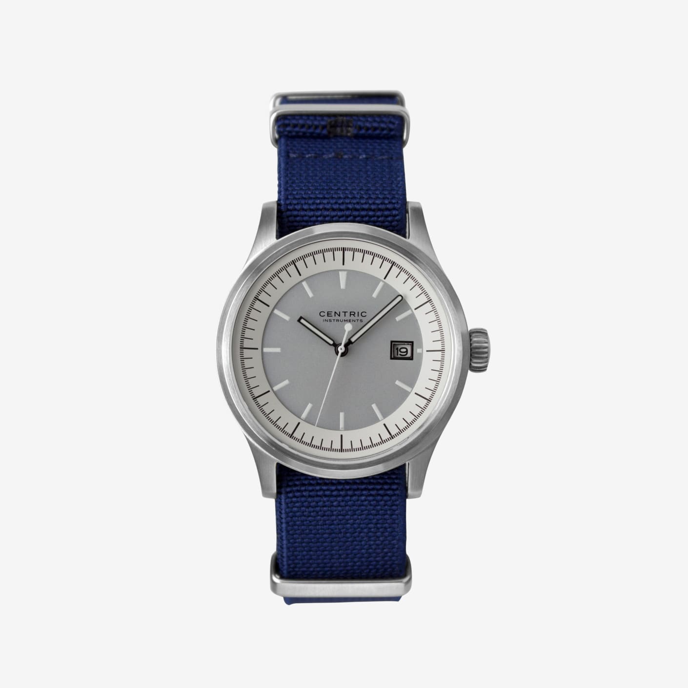 Centric Instruments Lightwell Field Solar Watch – Navy | Bespoke Post
