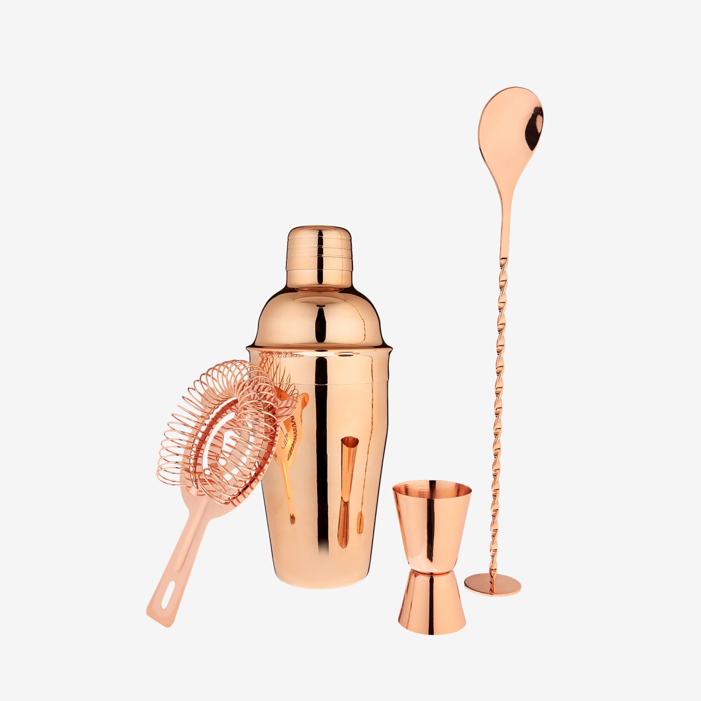 True Brands 4 Piece Copper Barware Set | Bespoke Post