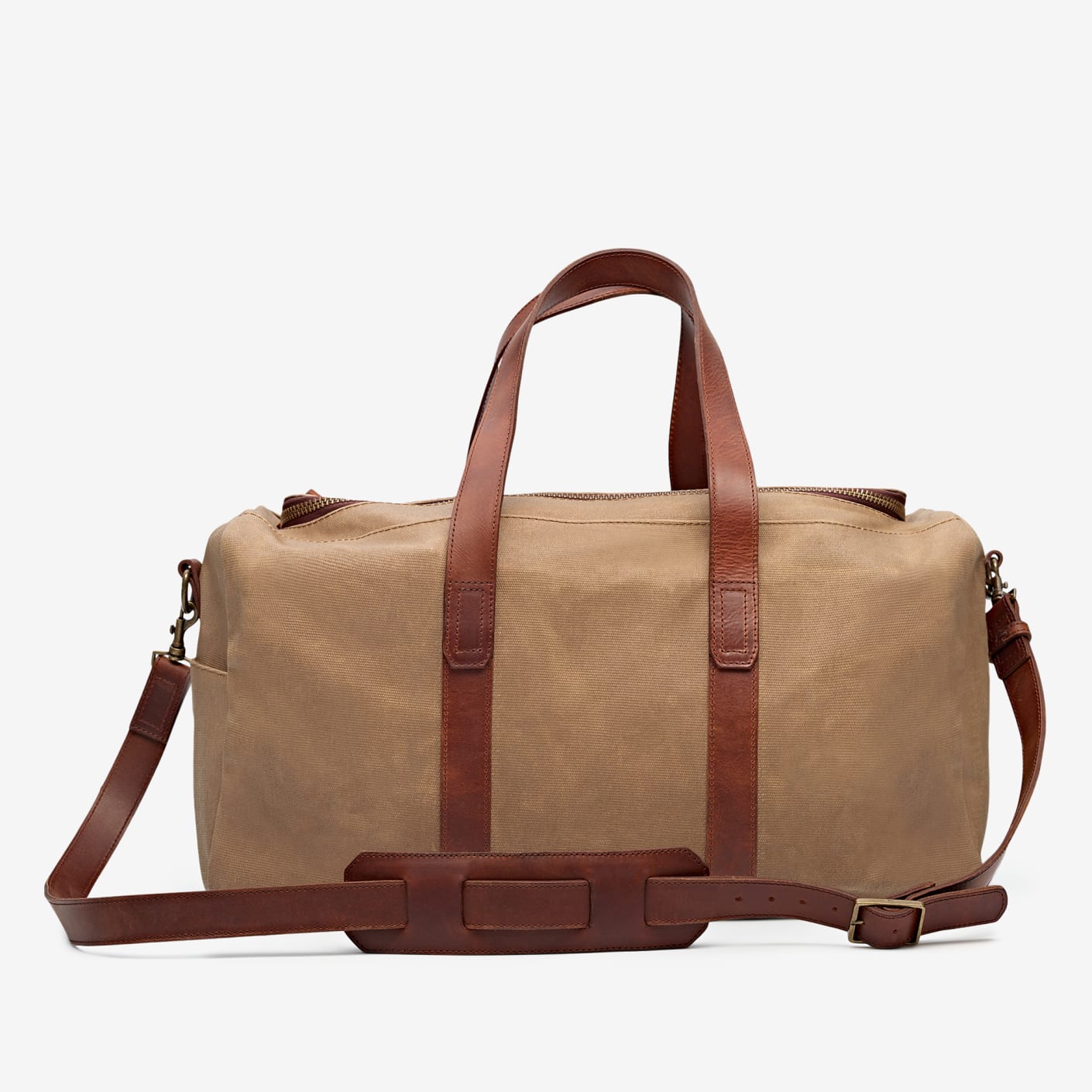 Nisolo Luis Waxed Canvas Weekender – Tan | Bespoke Post