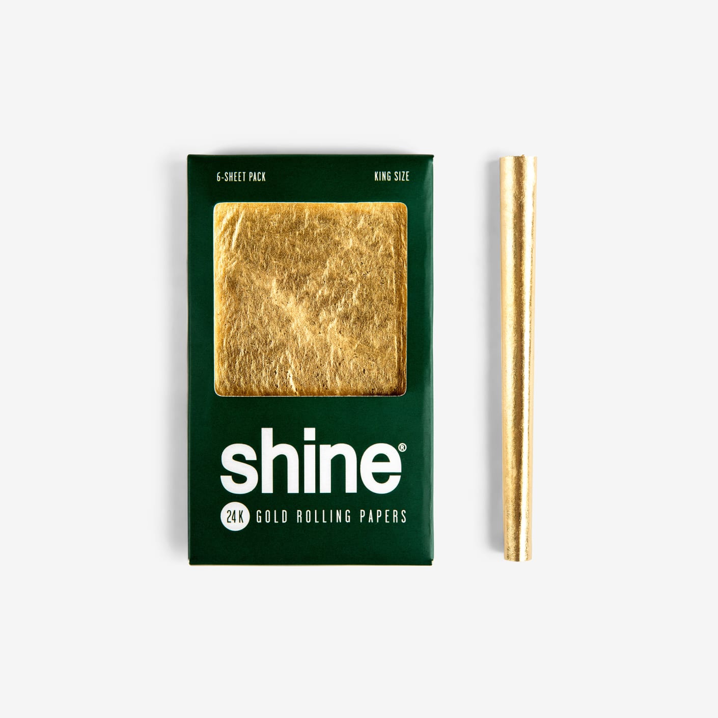 Shine 24k Gold King Size Rolling Papers – 6 Sheet Pack | Bespoke Post