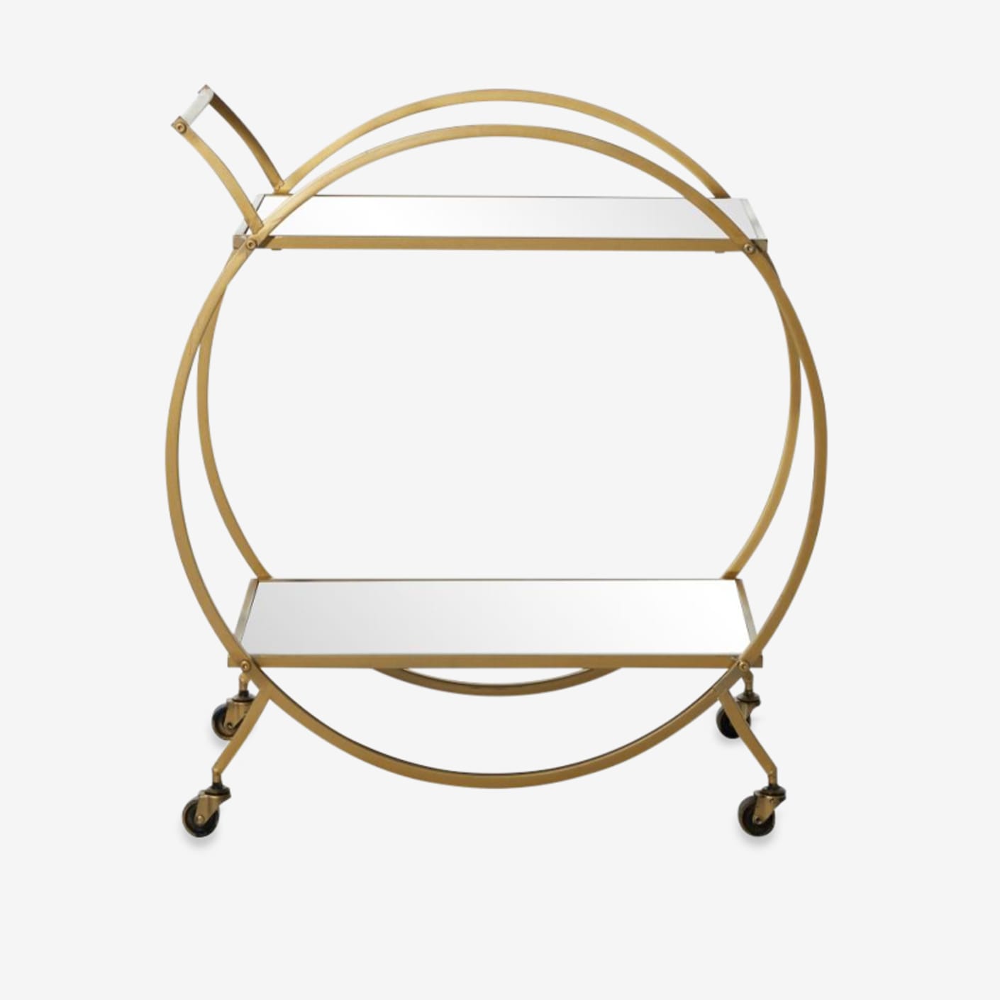 Uma Round Mirror Bar Cart | Bespoke Post