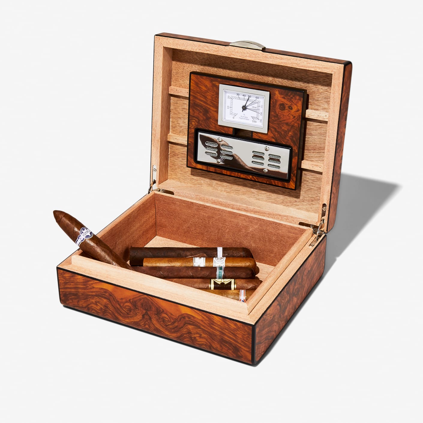 Visol Burlwood 25-Cigar Humidor | Bespoke Post