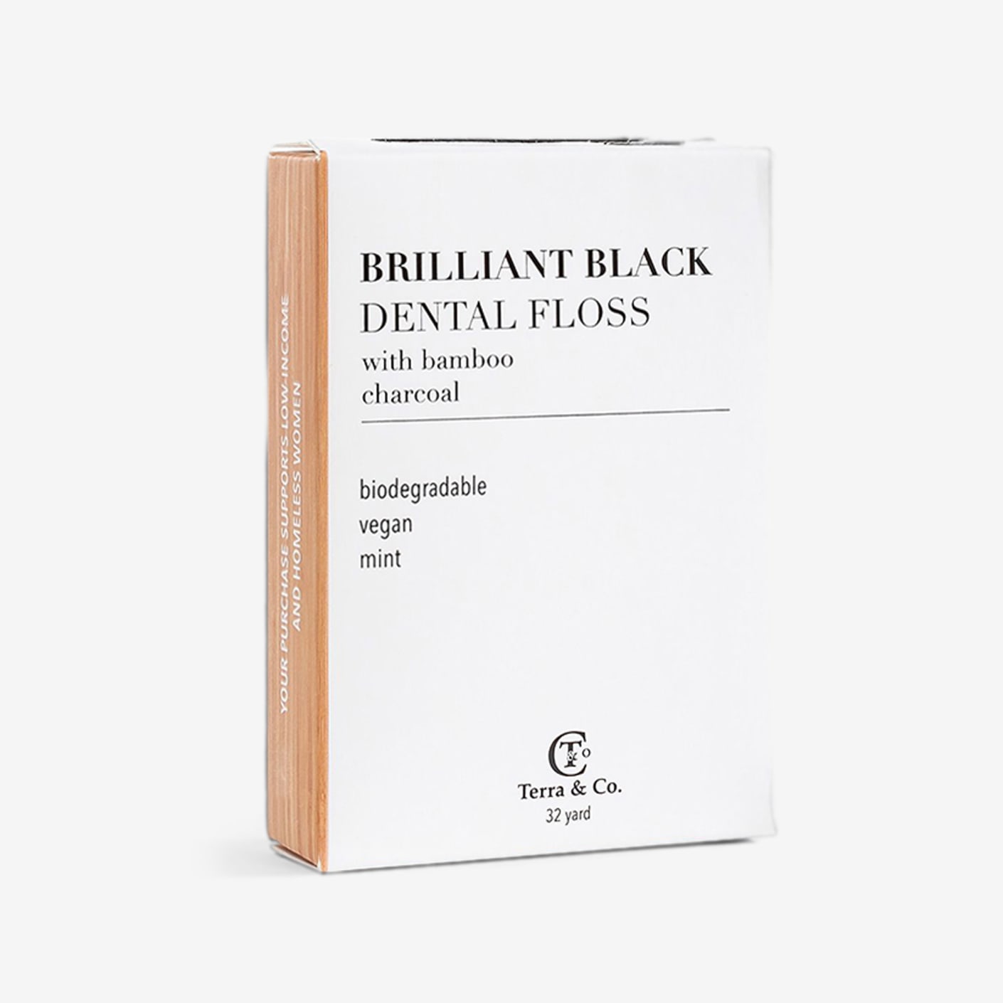 Terra & Co. Brilliant Black Charcoal Dental Floss | Bespoke Post