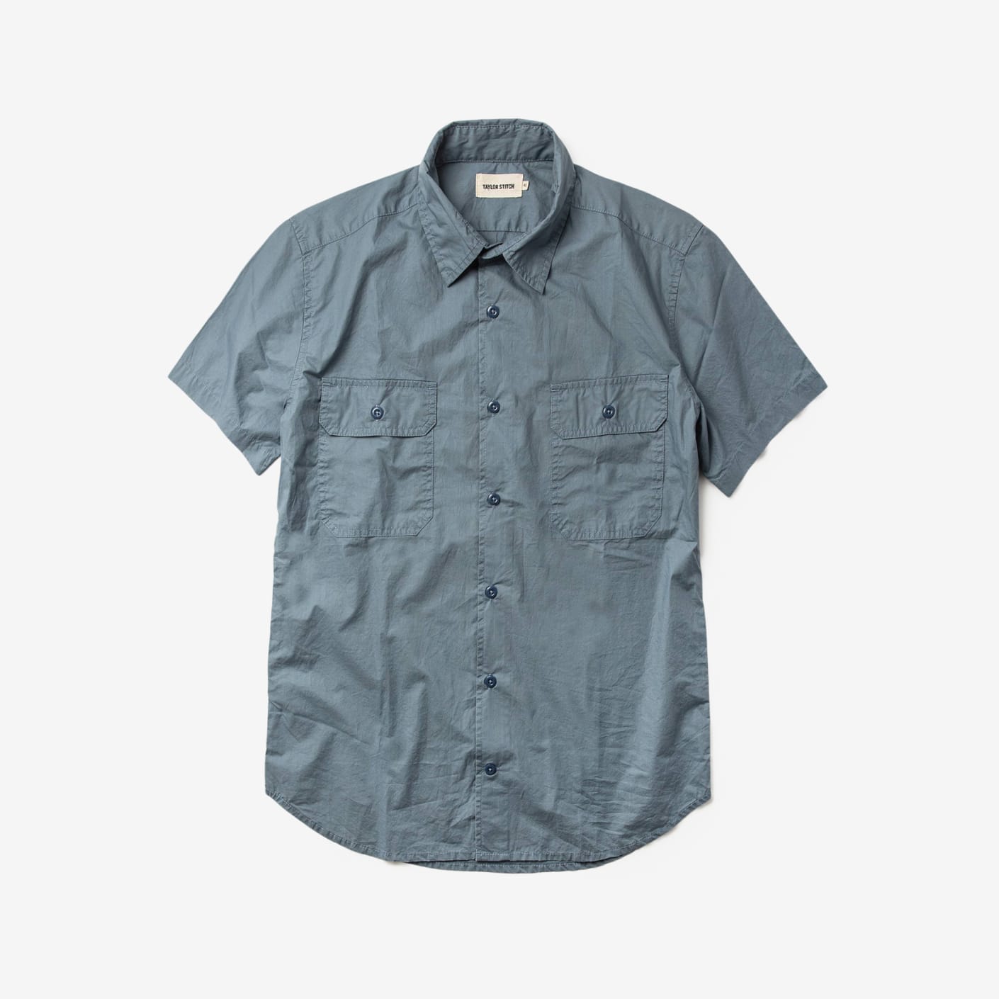 Taylor Stitch The Short Sleeve Officer Shirt – Slate | Bespoke Post