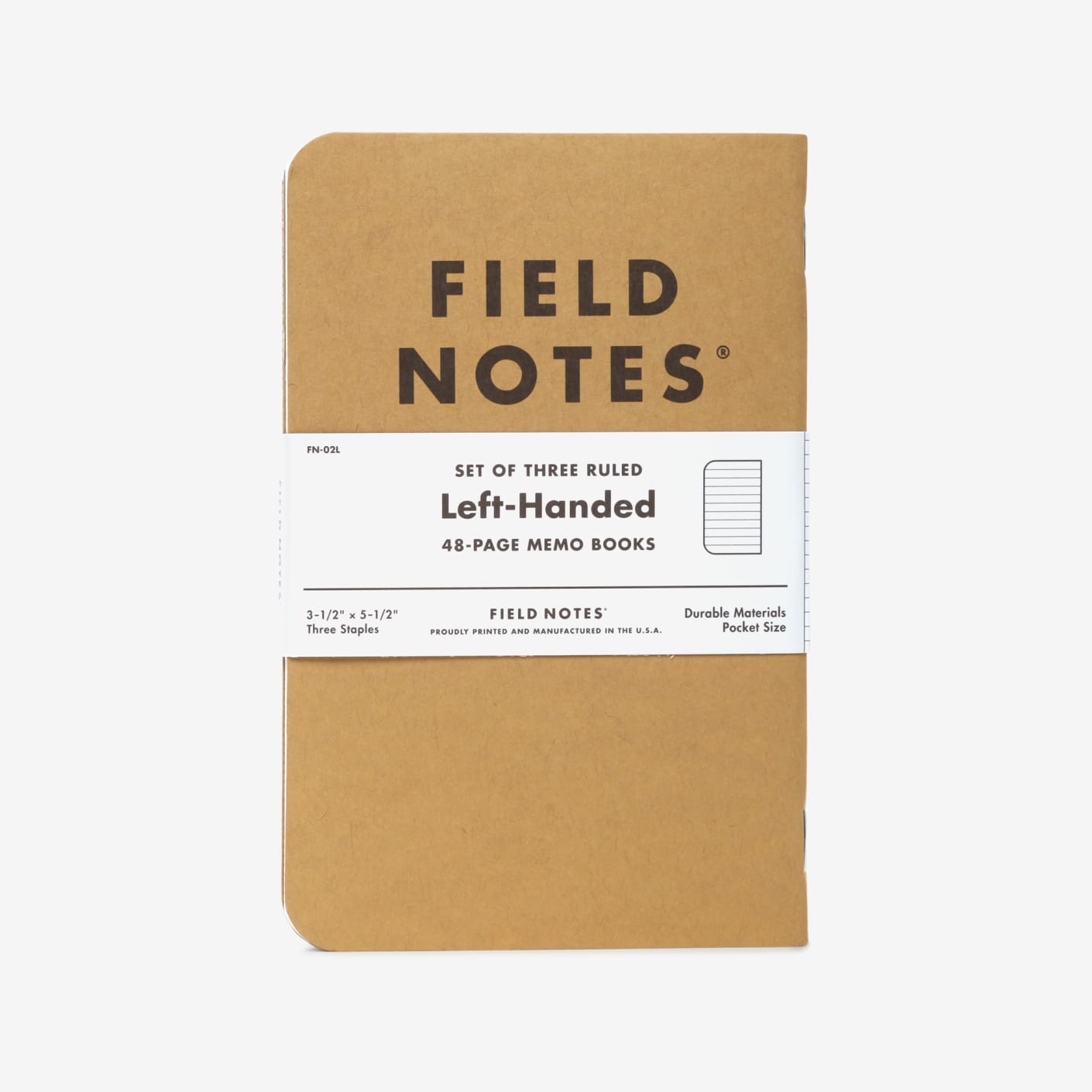 Field Notes Set of 3 Left-Handed Pocket Notebooks | Bespoke Post