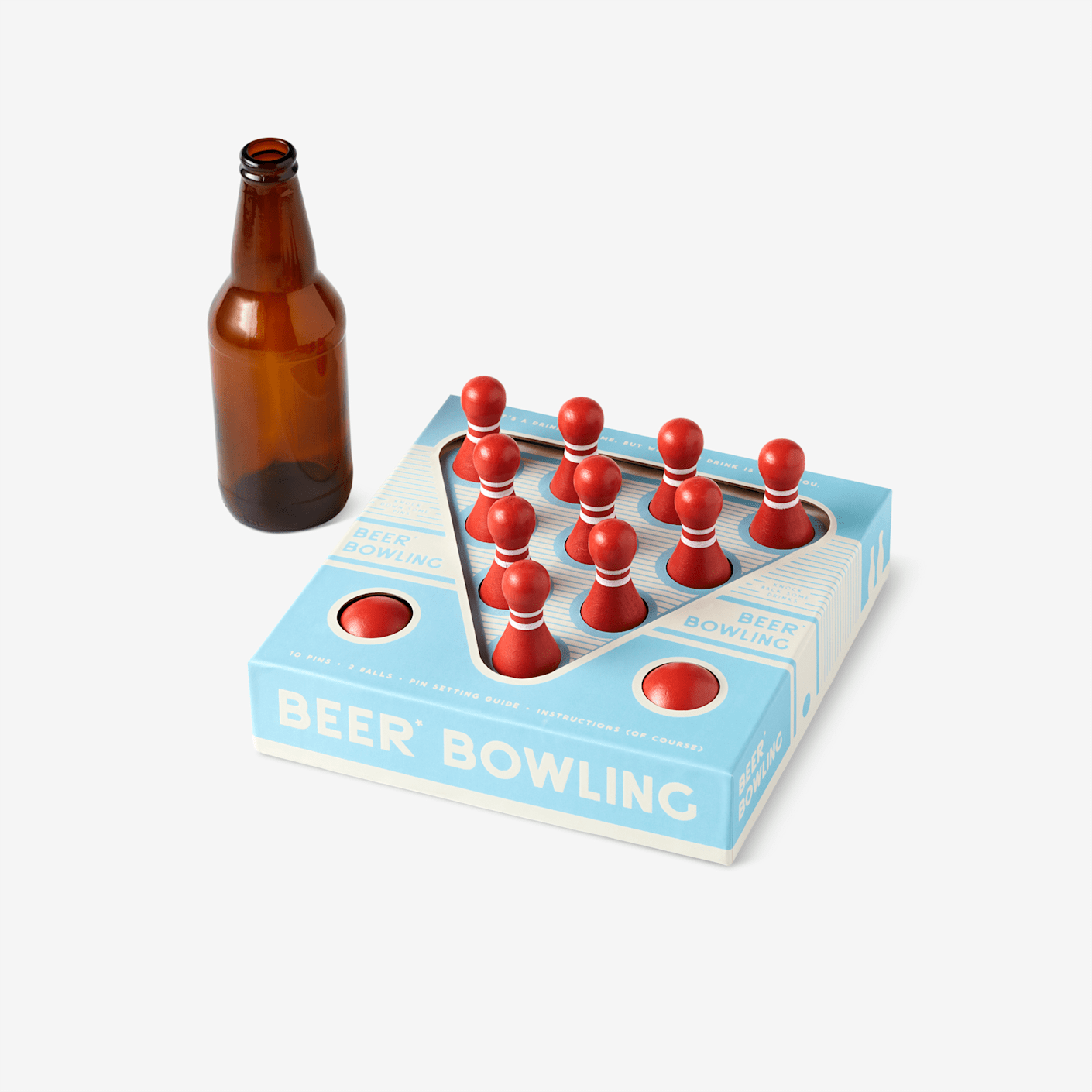 Brass Monkey Beer Bowling Drinking Game Set | Bespoke Post