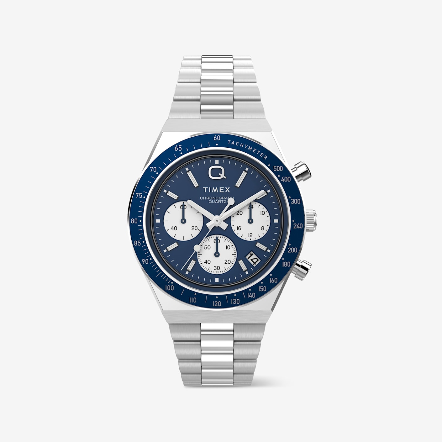 Timex Q Timex Chronograph Stainless Steel Watch | Bespoke Post
