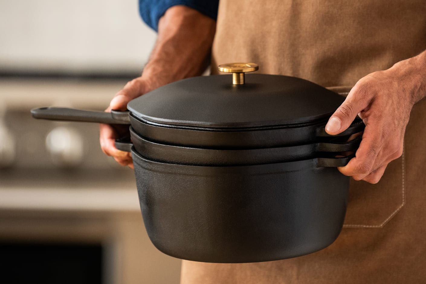 Marcellin Cast Iron Cookware Set | Best Skillet & Stackable 'IronStack ...