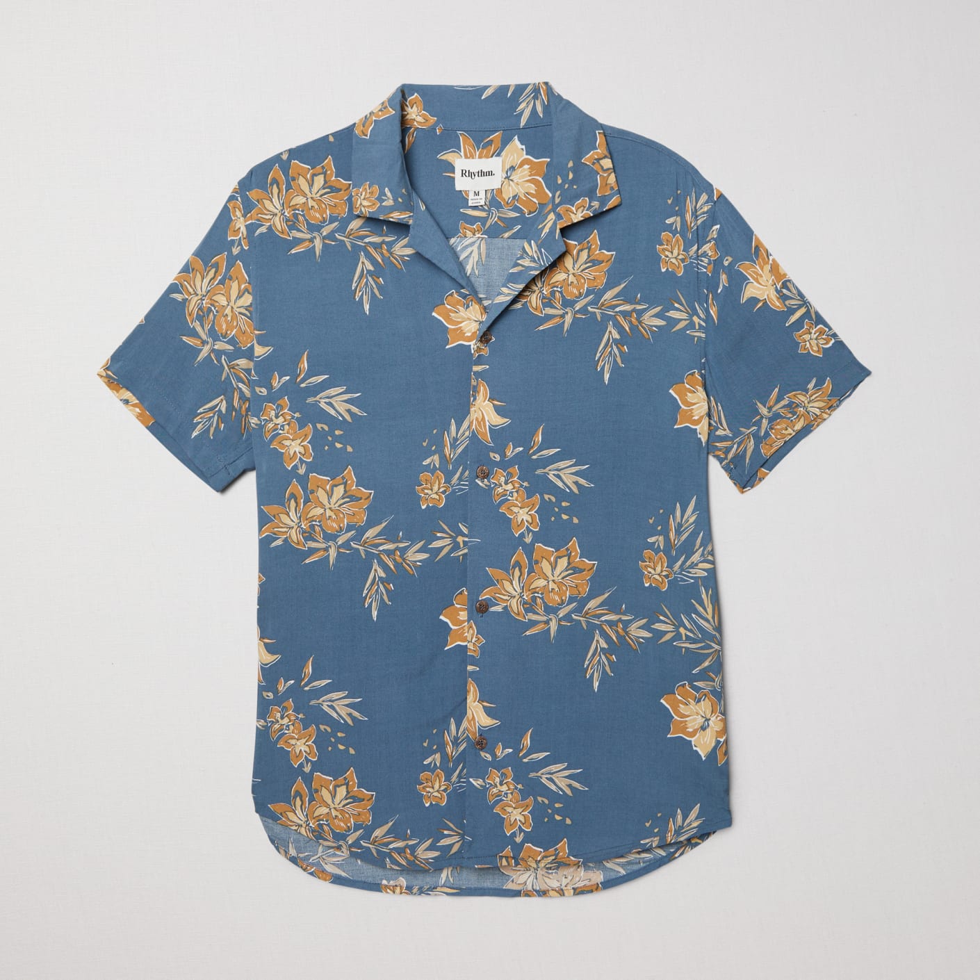 Rhythm Vintage Aloha Short Sleeve Shirt, Pacific Blue | Bespoke Post