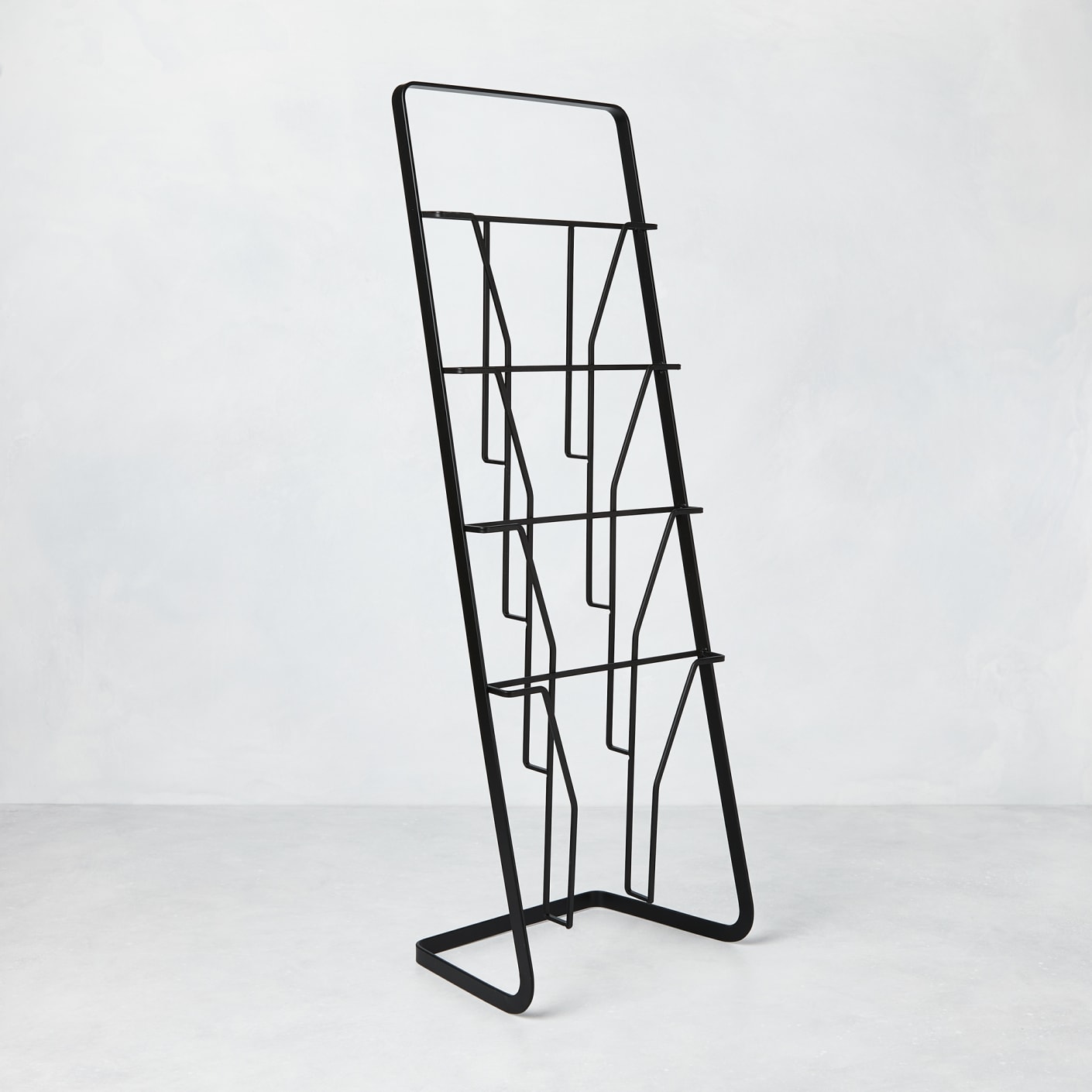 Yamazaki Home Black Steel Magazine Rack | Bespoke Post