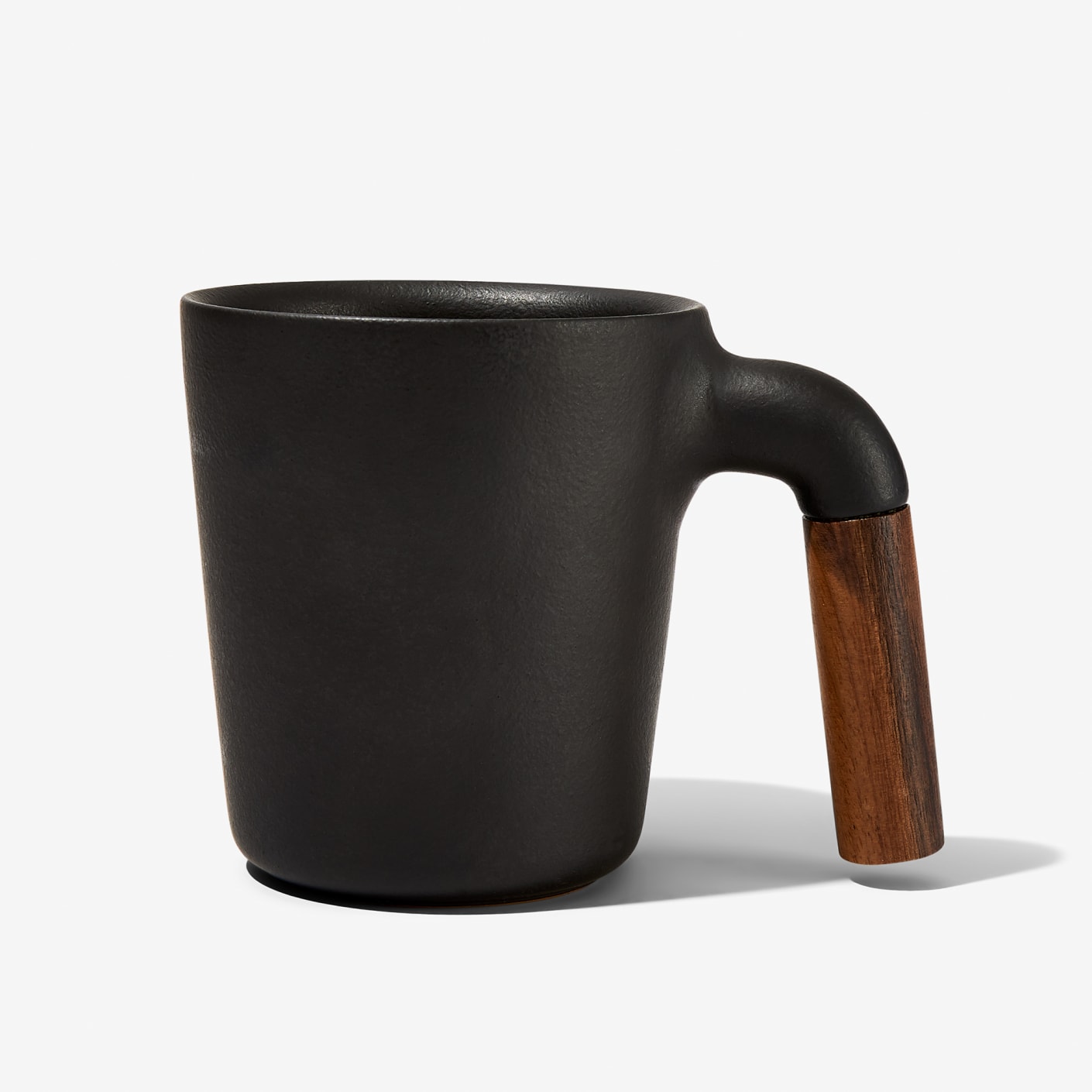 HMM Ceramic & Walnut Mug – Charcoal | Bespoke Post