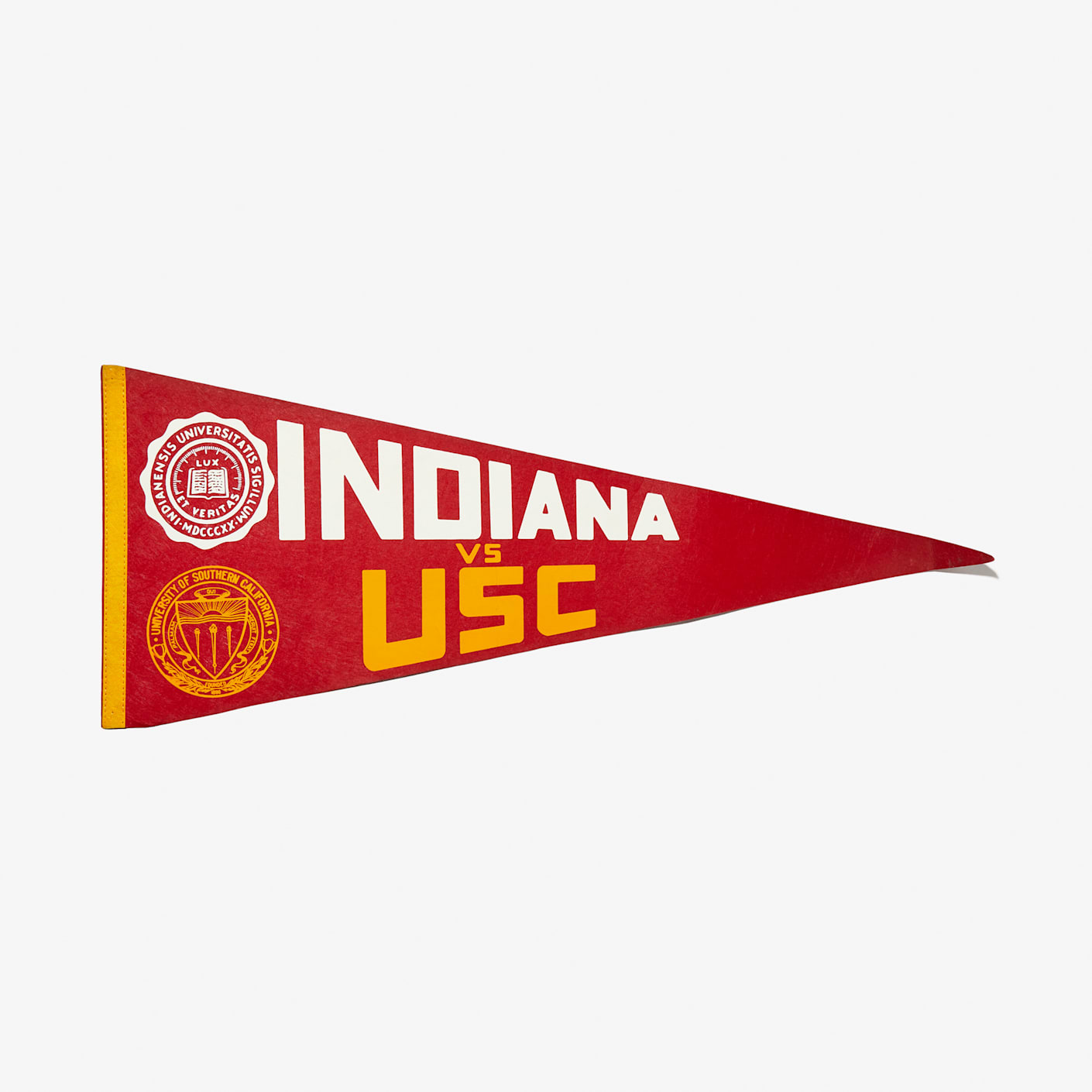Oxford Pennant University of Indiana vs. USC Vintage Pennant | Bespoke Post