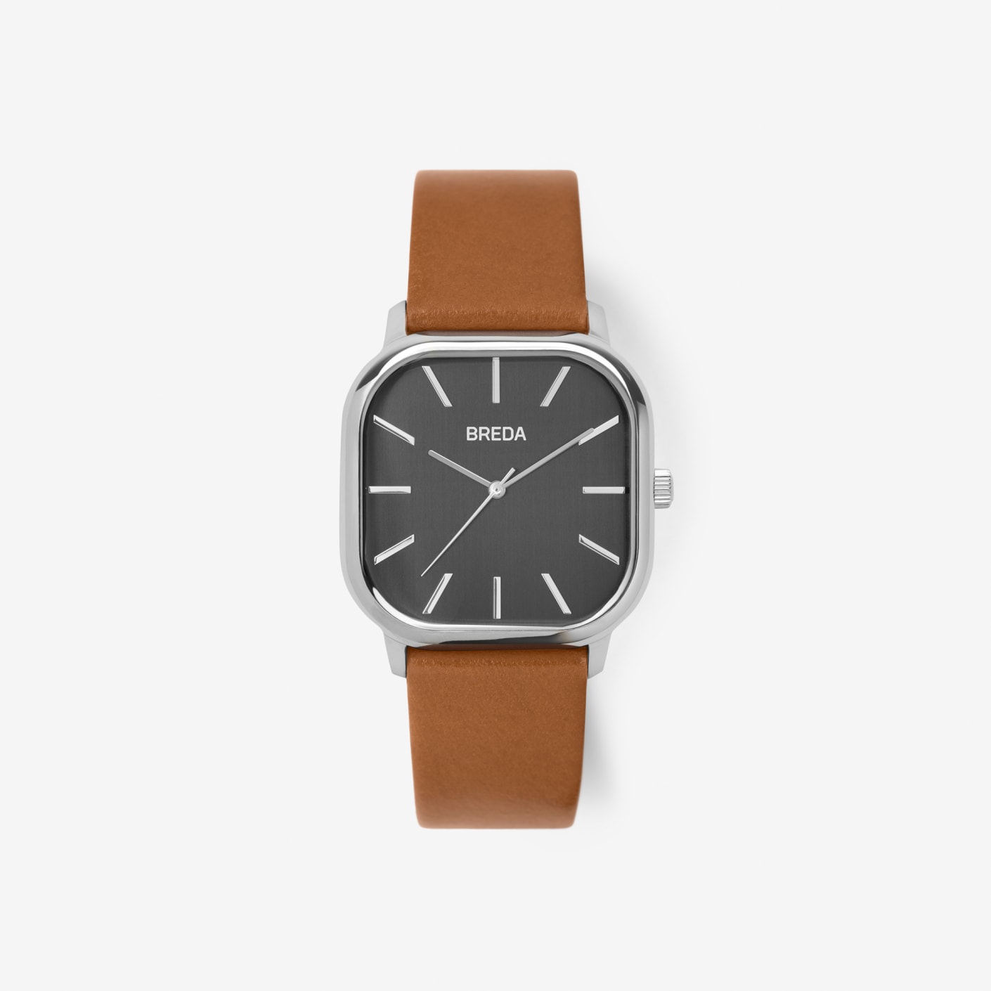 Breda Visser Square Leather Watch – Brown | Bespoke Post
