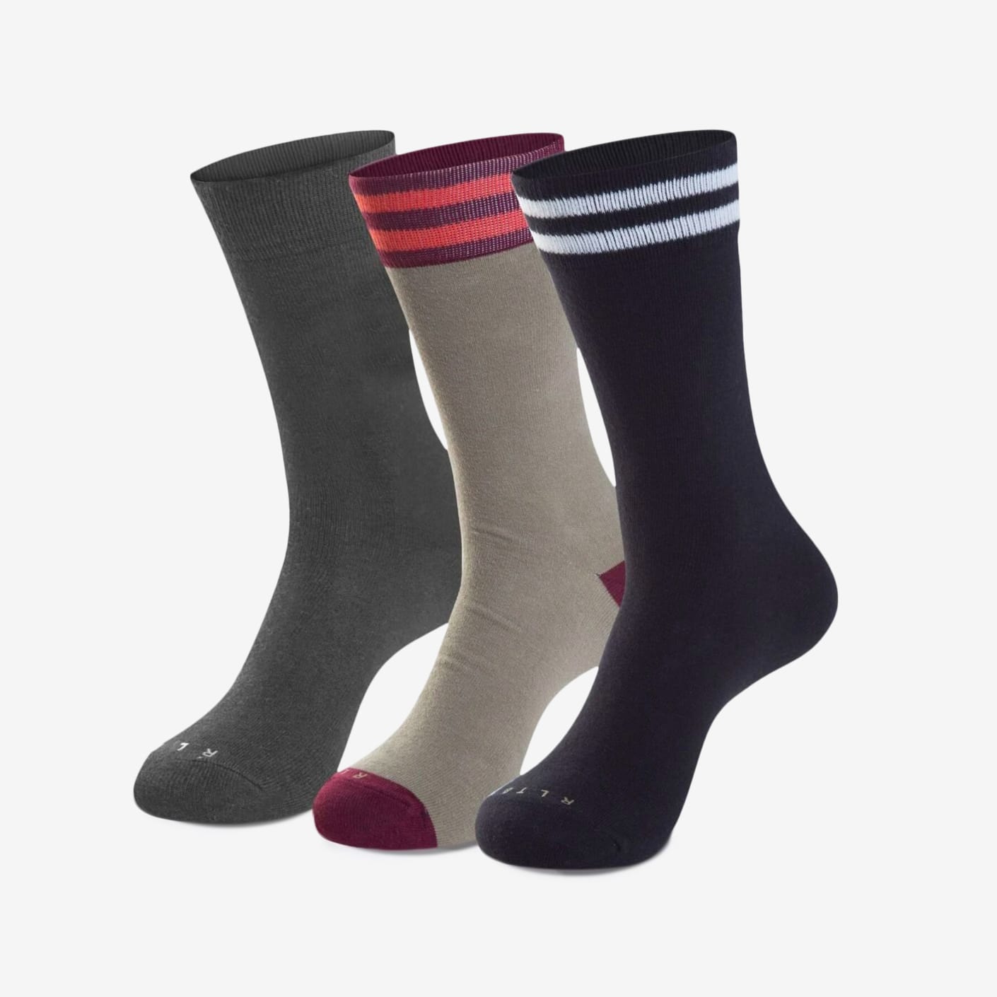 Related Garments Assorted Crew Socks, Pack of 3 | Bespoke Post