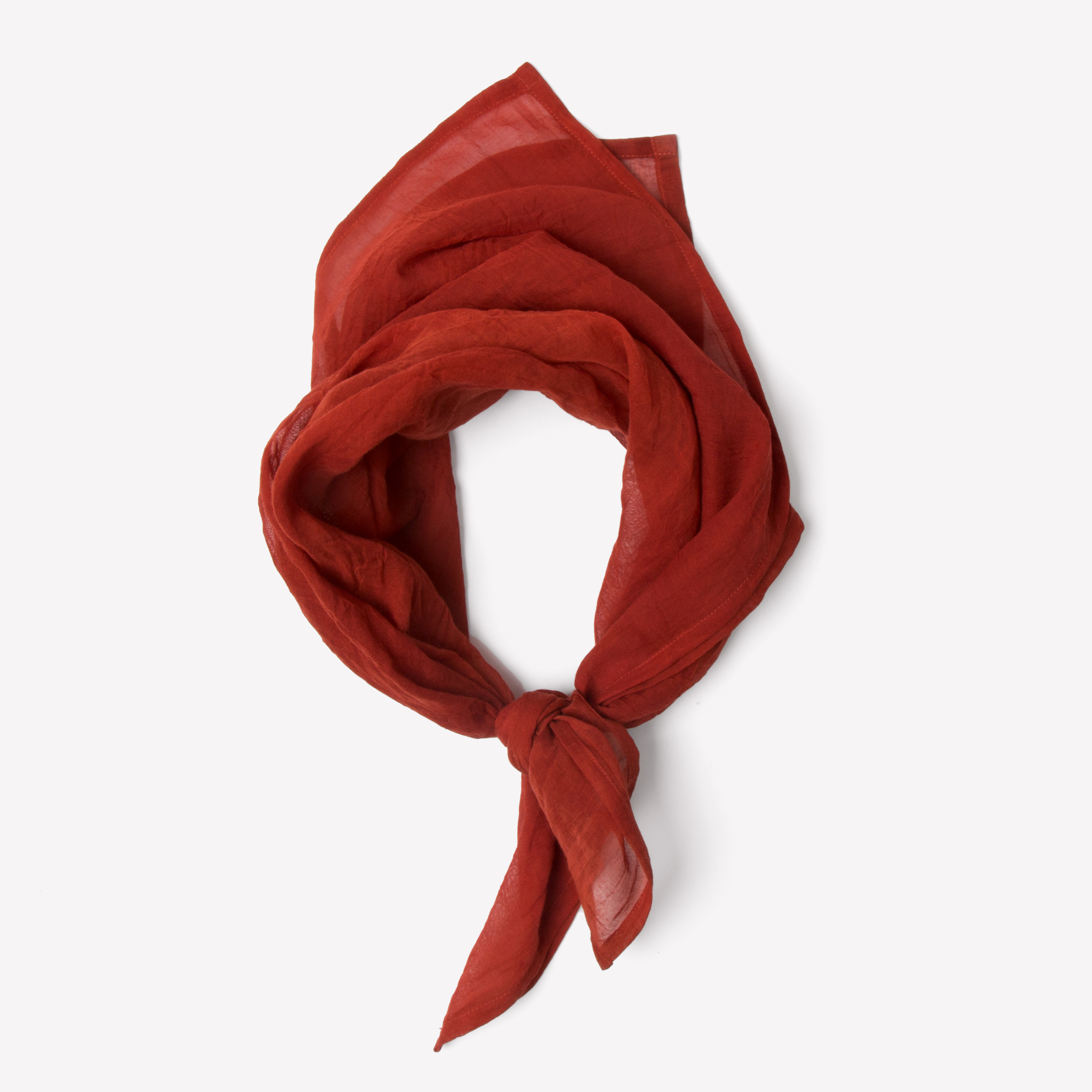 ScarfShop Fine Organic Cotton Neckscarf, Rust | Bespoke Post